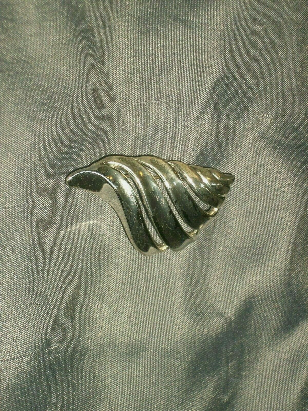 Women's Pin Silver Tone Metal Design 2 1/4" Long x 1 5/16" High | eBay