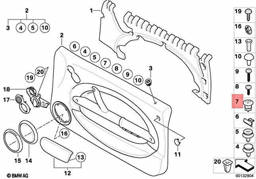 Genuine BMW MINI Alpina M6 Cooper One B6 B7 E65 E66 Expanding Nut ...