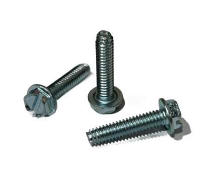 1/4"-20 x 3/8" Hex Washer Head Thread Cutting Screws Type F Zinc Plated ...