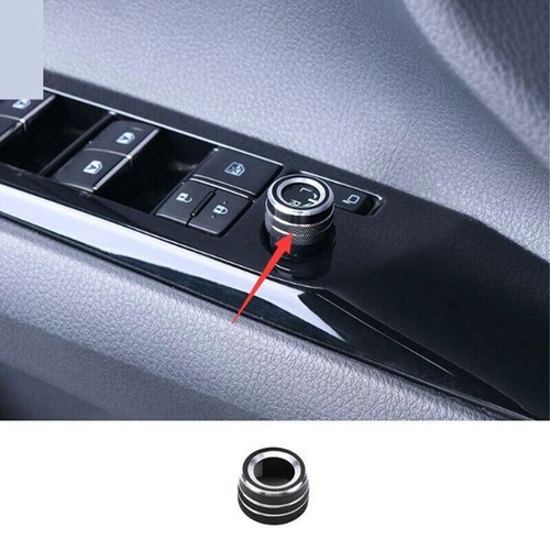 Black Button Cover Rearview Mirror Adjust Knob Aluminum For Toyota ...