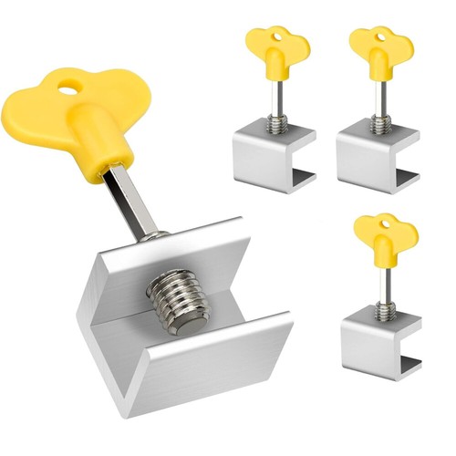 4 Pack Adjustable Sliding Window Locks Security Window Lock Aluminum ...