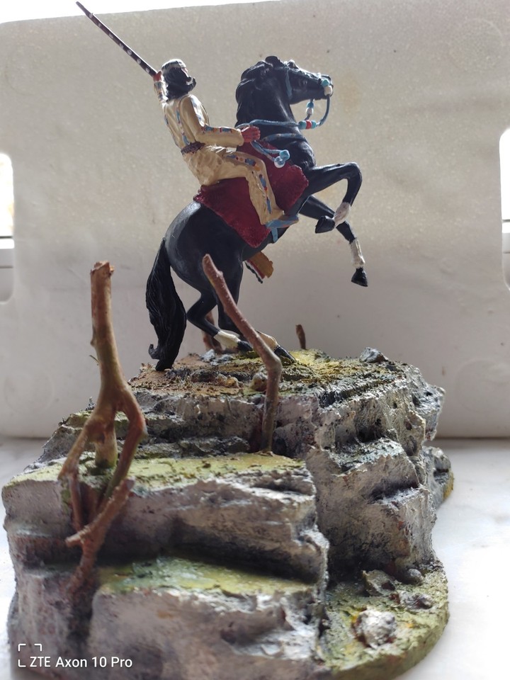 Elastolin Lineol Masse 7 Cm Wildwest Indianer mit Pferd Winnetou Karl ...