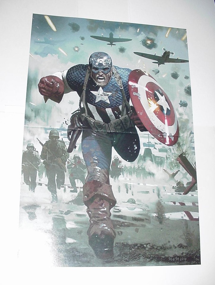 Captain America Poster #63 Beaches of Normandy WWII D-Day by Daniel ...