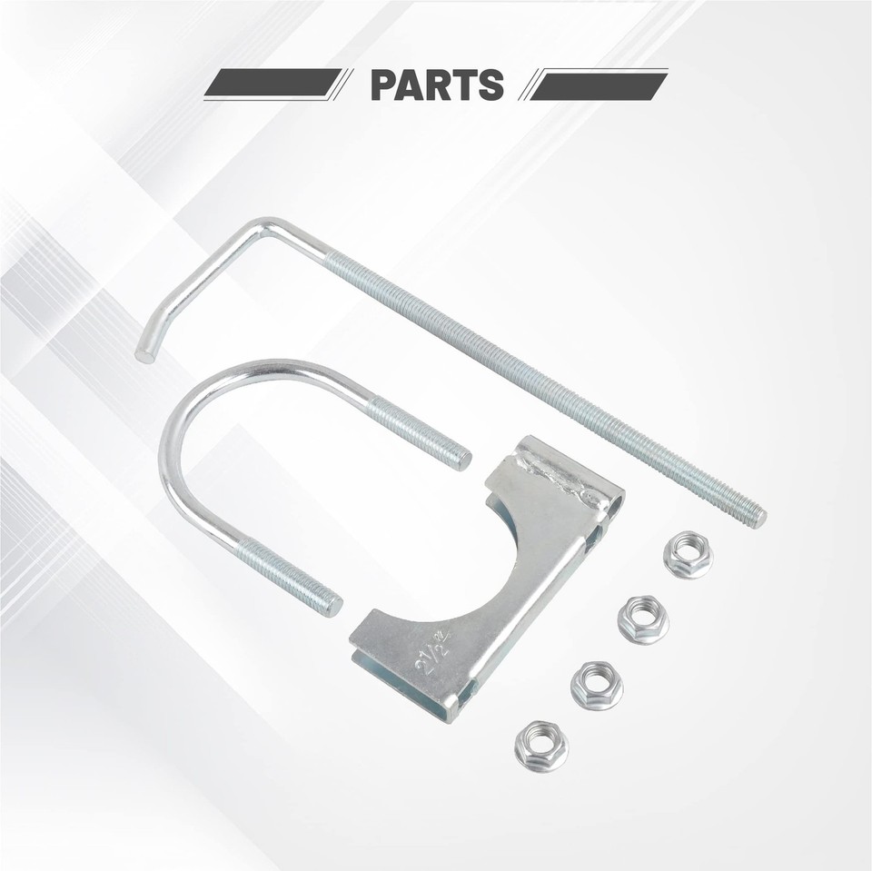 Exhaust Clamp With Hanger fit 2.5 Inch Pipe Universal On Hanger 2 PCS ...