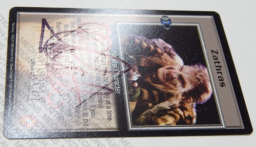 Babylon 5 CCG Psi-Corps Embossed Card Zathras Tim Choate Autograph ...