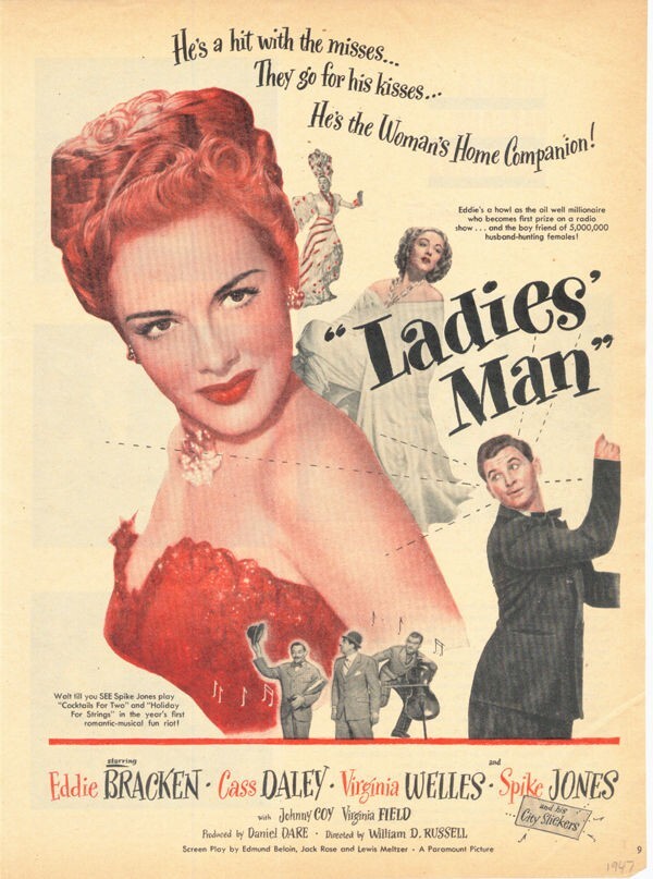 1947 EDDIE BRACKEN CASS DALEY VIRGINIA WELLES SPIKE JONES RUSSELL 18180 ...