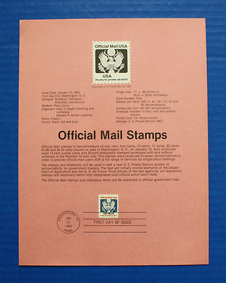 United States (#O133) 1983 USPS Souvenir Page - $5.00 Official Mail ...