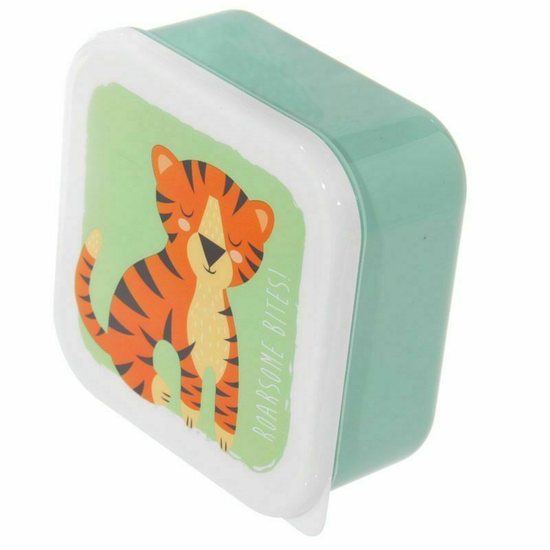 ZOO ANIMALS SET OF THREE PLASTIC LUNCH SANDWICH PICNIC BOXES BOX FOOD ...