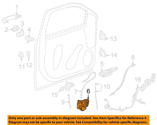 GM OEM 13-23 Acadia Front Door Lock Hardware-Lock 13533684 | eBay