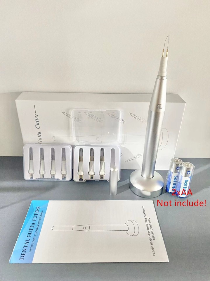 Wireless Dental Endo Gutta Cutter with 8 Working Tips Heater fit 2x AA ...