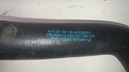 MERCEDES 10-13 W221 S400 RADIATOR COOLANT UPPER HOSE LINE TUBE OEM ...