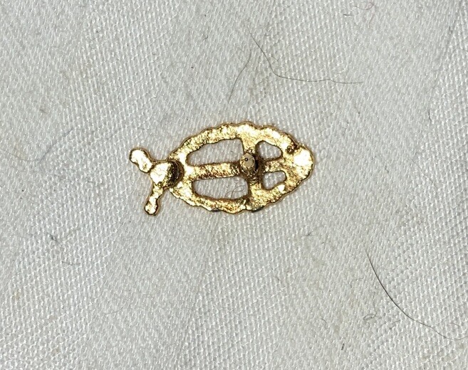 Golden Jesus Fish Cross Pin Brooch - No Back | eBay