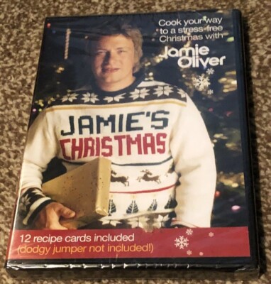 JAMIE'S CHRISTMAS JAMIE OLIVER DVD 12 RECIPE CARDS INCLUDED BRAND NEW ...