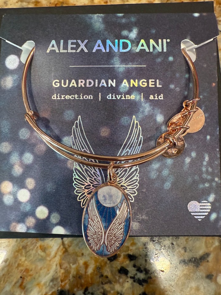 ALEX AND ANI NWT Gold Guardian Angel Bangle Bracelet Wings Gift ...