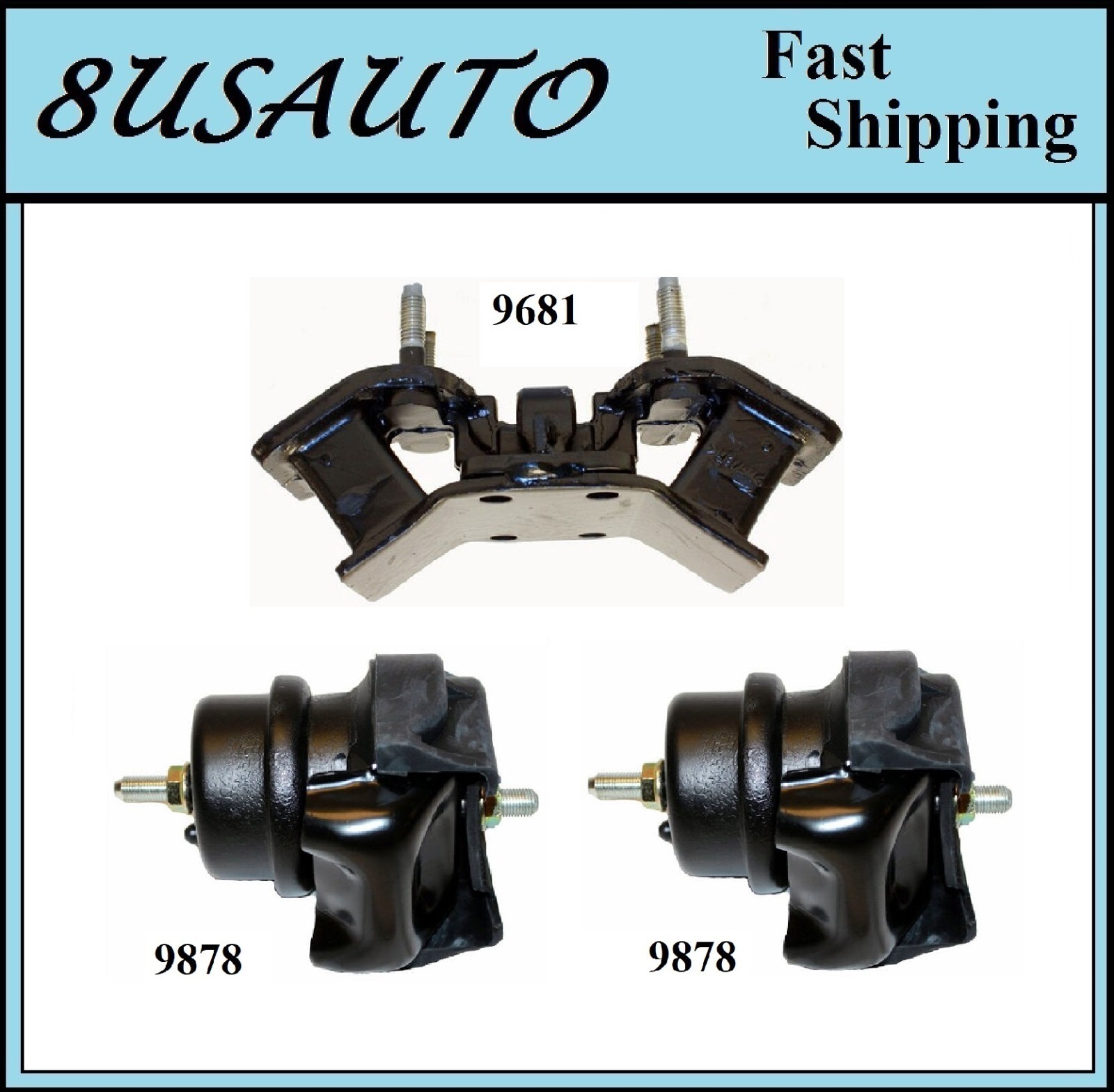 3PCS MOTOR & TRANS MOUNT FIT 2001-2003 LEXUS LS430 4.3L - AUTO TRANS ...