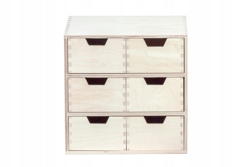 Wooden Drawer - Box Desktop Office Desk Storage Decoupage Unpainted 11 ...