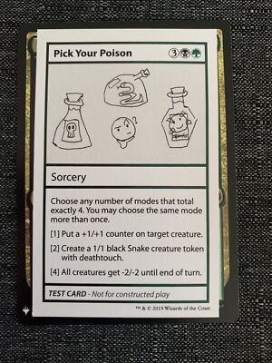 Pick Your Poison MINT Mystery Booster/Test Cards MTG Magic The ...