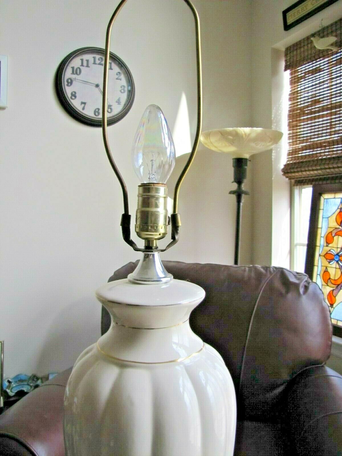 Vintage Berman Ceramic w/ Brass Base Lamp | eBay