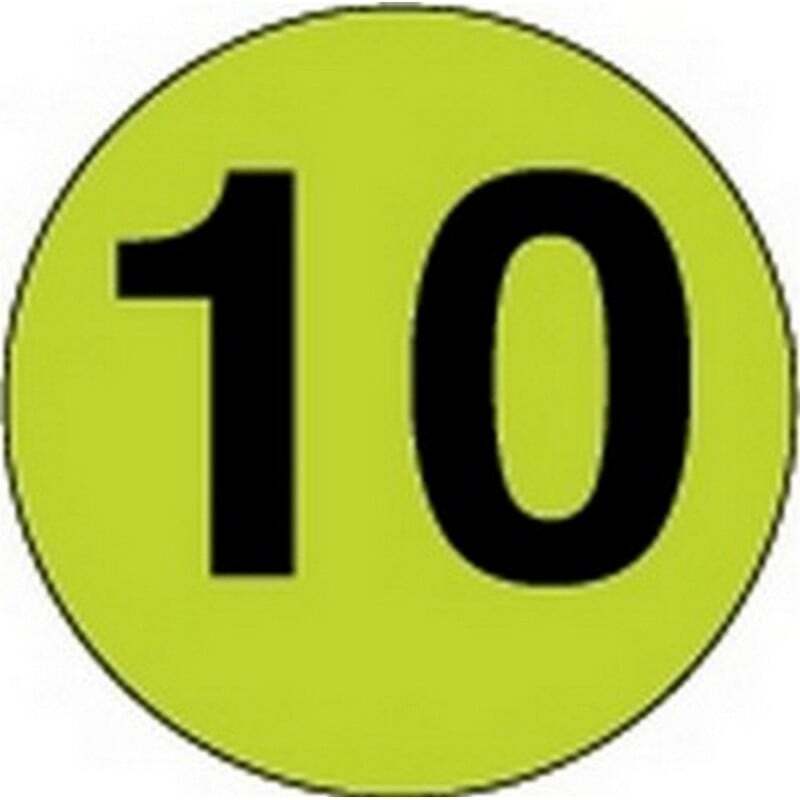 3" Diameter Number 10 Circle Labels (500 per Roll) | eBay