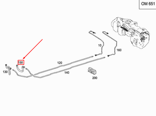 NEW MERCEDES-BENZ C W205 FUEL RETURN HOSE A2054760126 | eBay