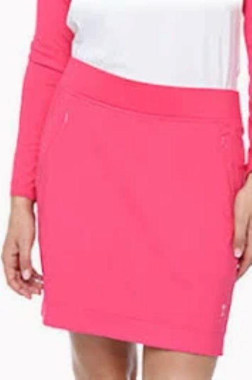 NWT BELYN KEY Melon Hot Pink Essential Jersey Knit GOLF SKORT XS S M L ...