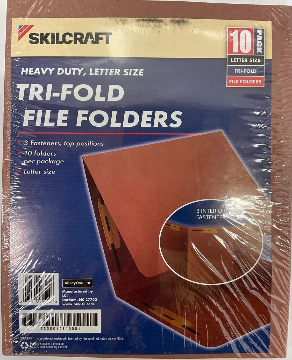 SKILCRAFT 7530-01-484-0001 Recycled Tri-Fold File Folder, Letter Size ...