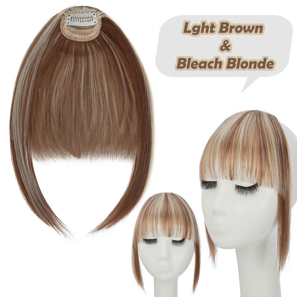 Straight Front Bangs Fringe Piece Clip In Hair Extensions Remy style ...