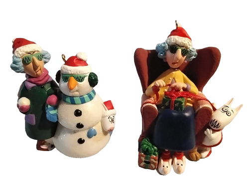 Lot of 2 Hallmark Keepsake Maxine Ornaments I Don't Do Jolly & Self ...