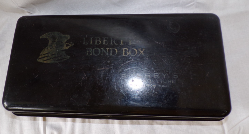 Vintage LIBERTY BOND BOX Black Sperry's Port Huron, Mich. NO Key ...