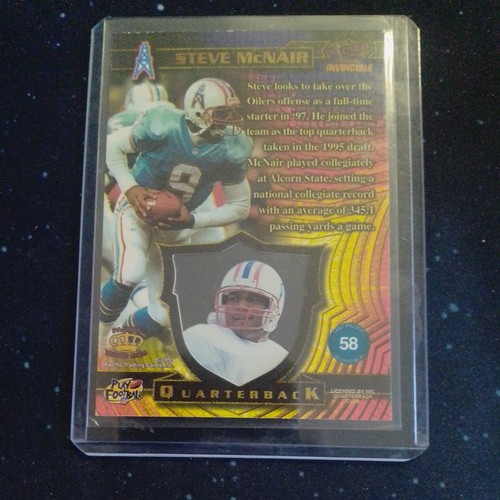 Steve McNair 1997 Pacific Invincible #58 Tennessee Titans Oilers Ravens Star | eBay