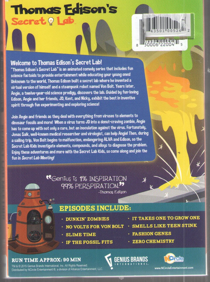 Thomas Edisons Secret Lab: Secret Lab Meeting (2015-FS) - New DVD ...