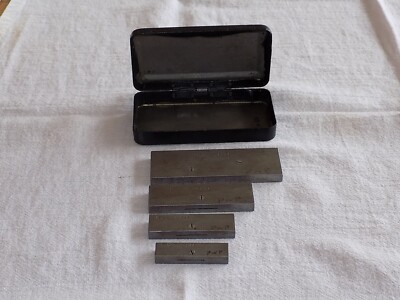 L.S. Starrett 154-A,B,C,D Set of 4 Adjustable Parallel - 3/8" to 1-5/16 ...