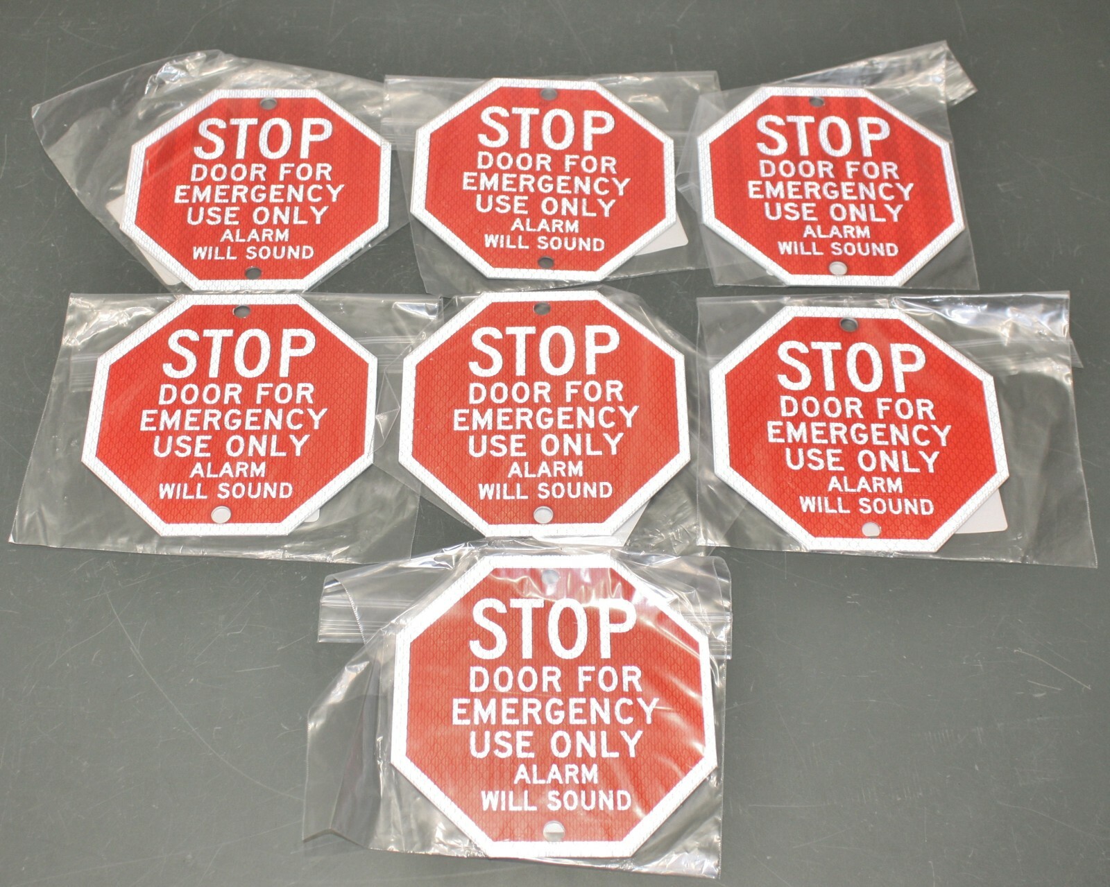 Lyle Emergency Exit Sign ST-017-6HA, 6" x 6" Octagonal, Stop, Alarm ...