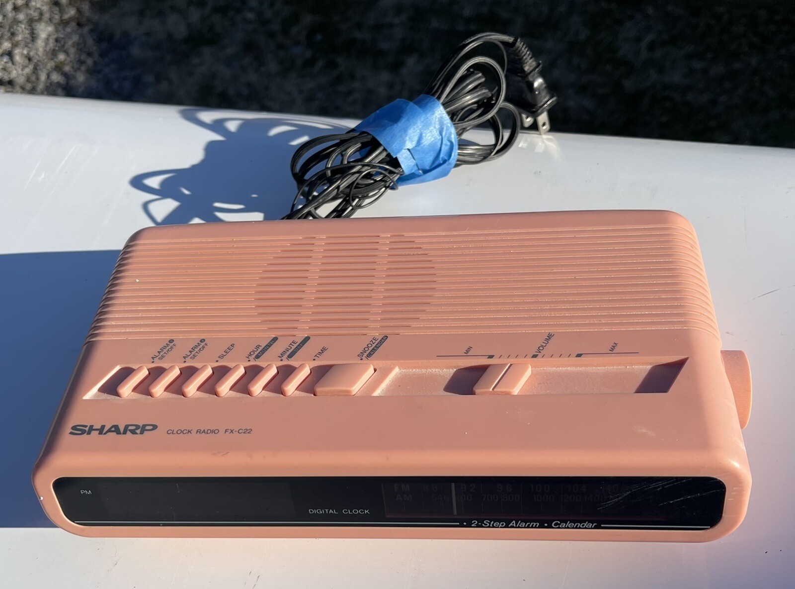 Vintage Sharp FX-C22 Digital Clock Radio Pink UnTested | eBay