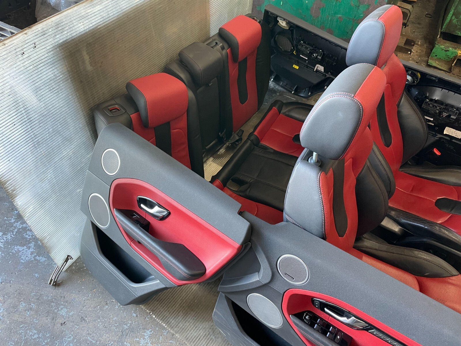 Range Rover Evoque Leather Seats Black Leather over Pimento Red With ...