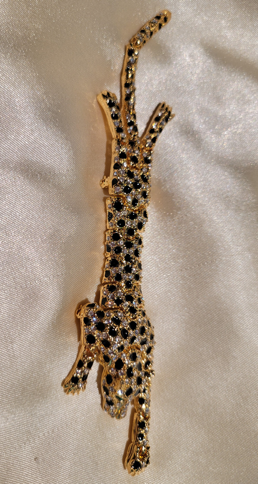 Articulated Art Deco Panther Shoulder Brooch/Pin Enam… - Gem