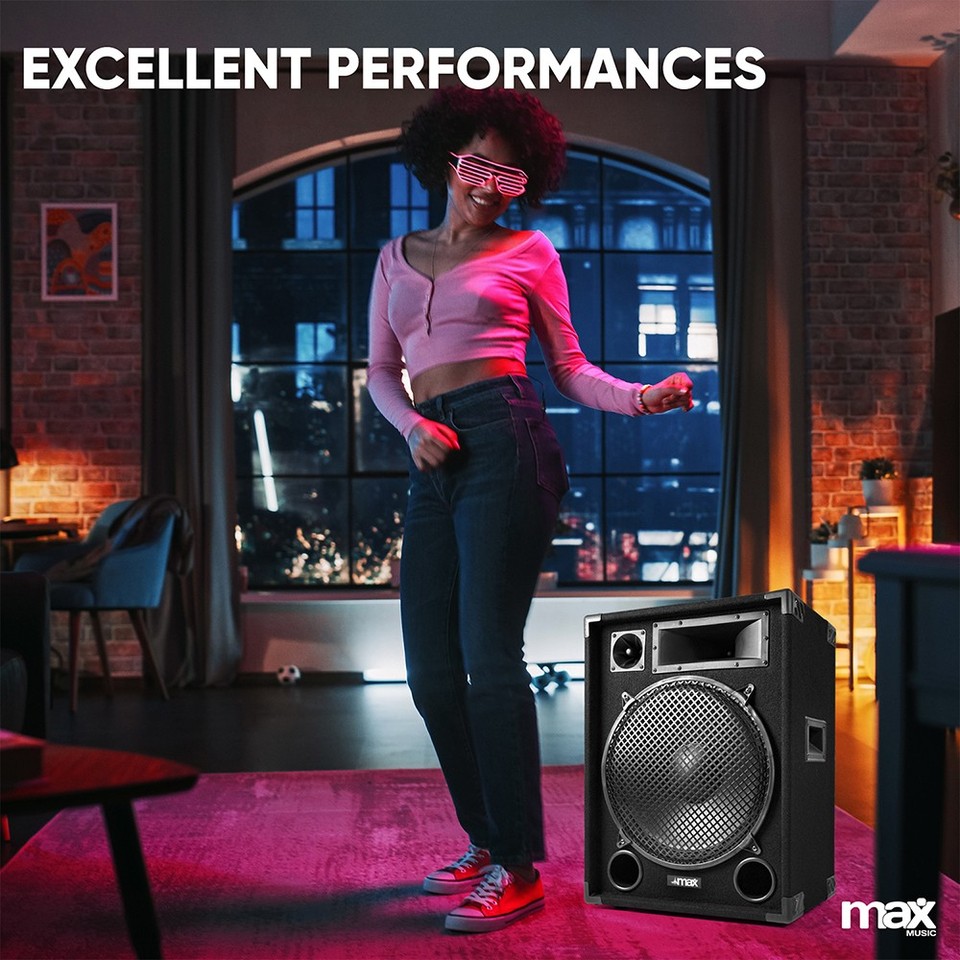 1200 Watt Max MAX12 12"" Speakers - Home Audio Stereo Hi-Fi DJ Party UK ...