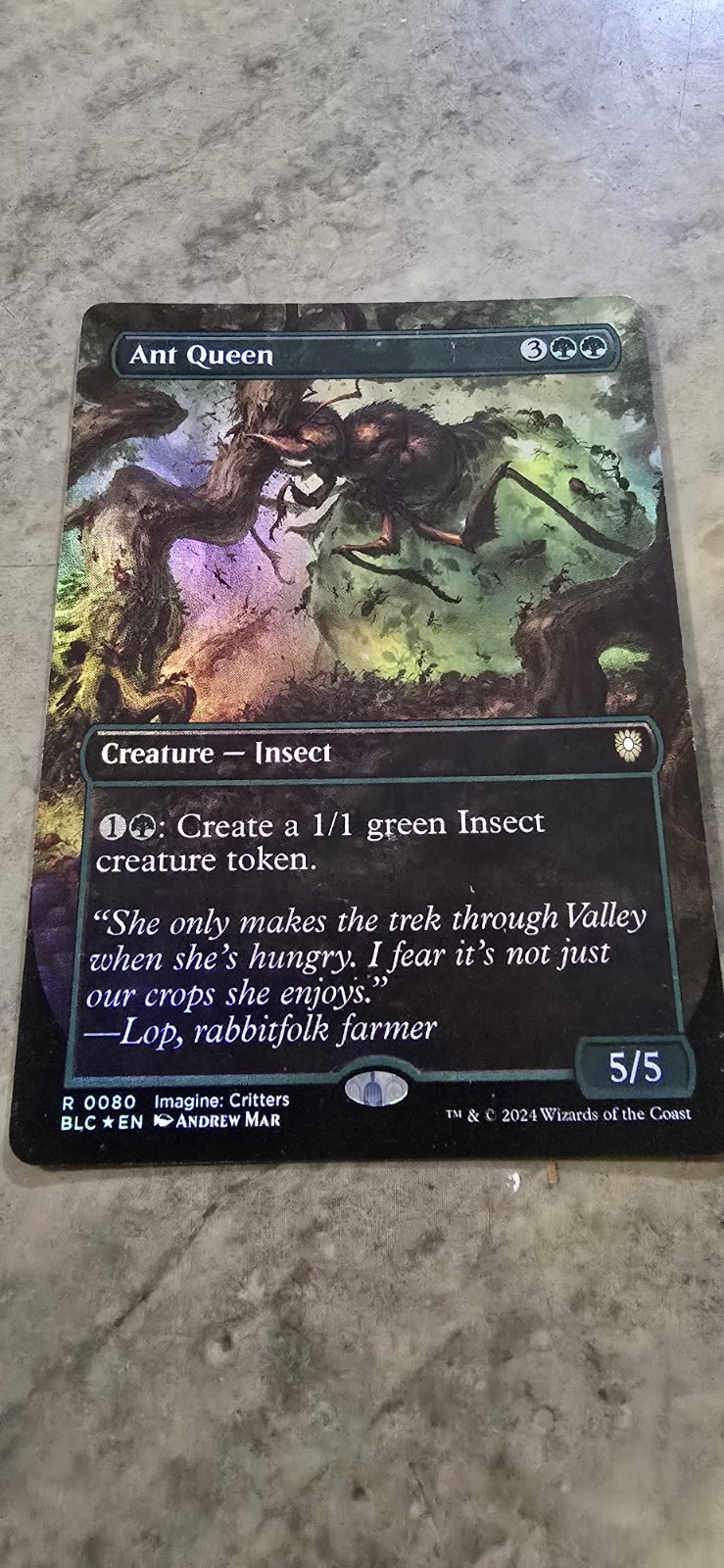 Ant Queen (Borderless) Commander: Bloomburrow Foil Creature Insect Rare ...