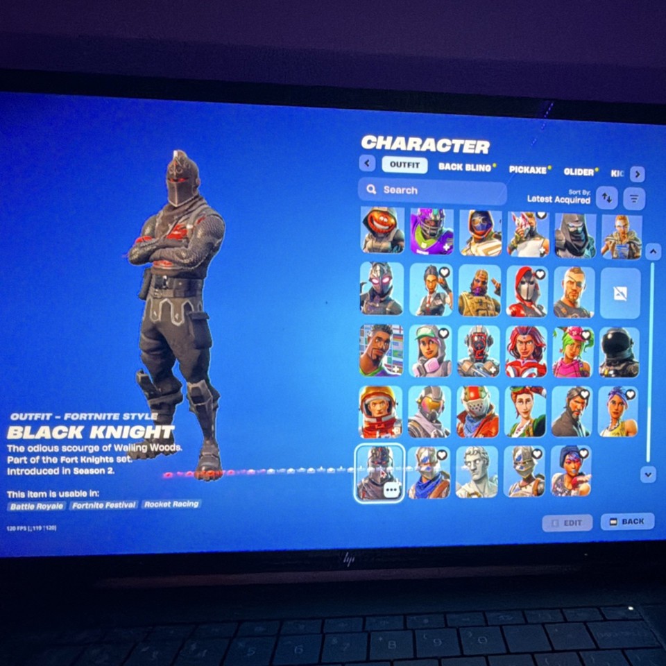 FN Acc Galaxy Skin Black Knight Mako Glider Rare Emotes | eBay
