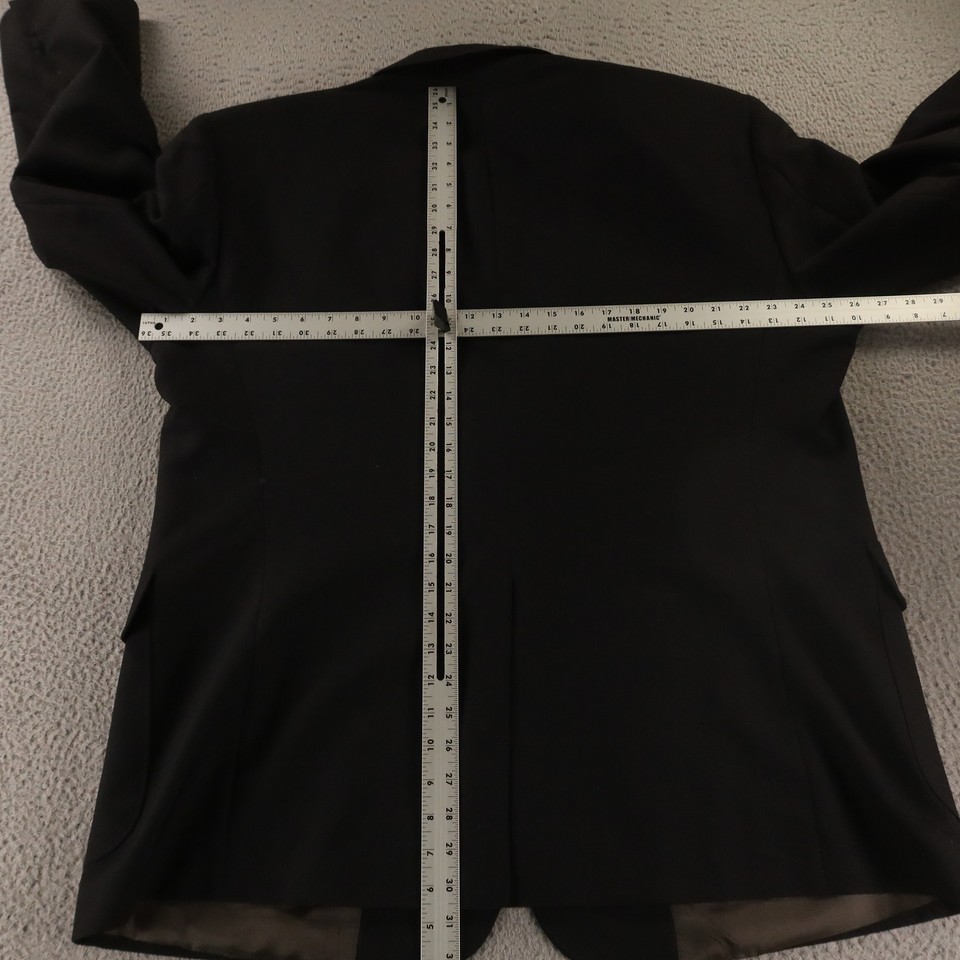 VTG Hopsack Jacket XL Black Polyester Wool Blazer Sport Coat Breathable ...