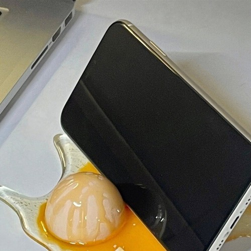 Liquid Rotten Eggs Broken Egg Phone Holder Broken Egg Spoof Trick Toy ...