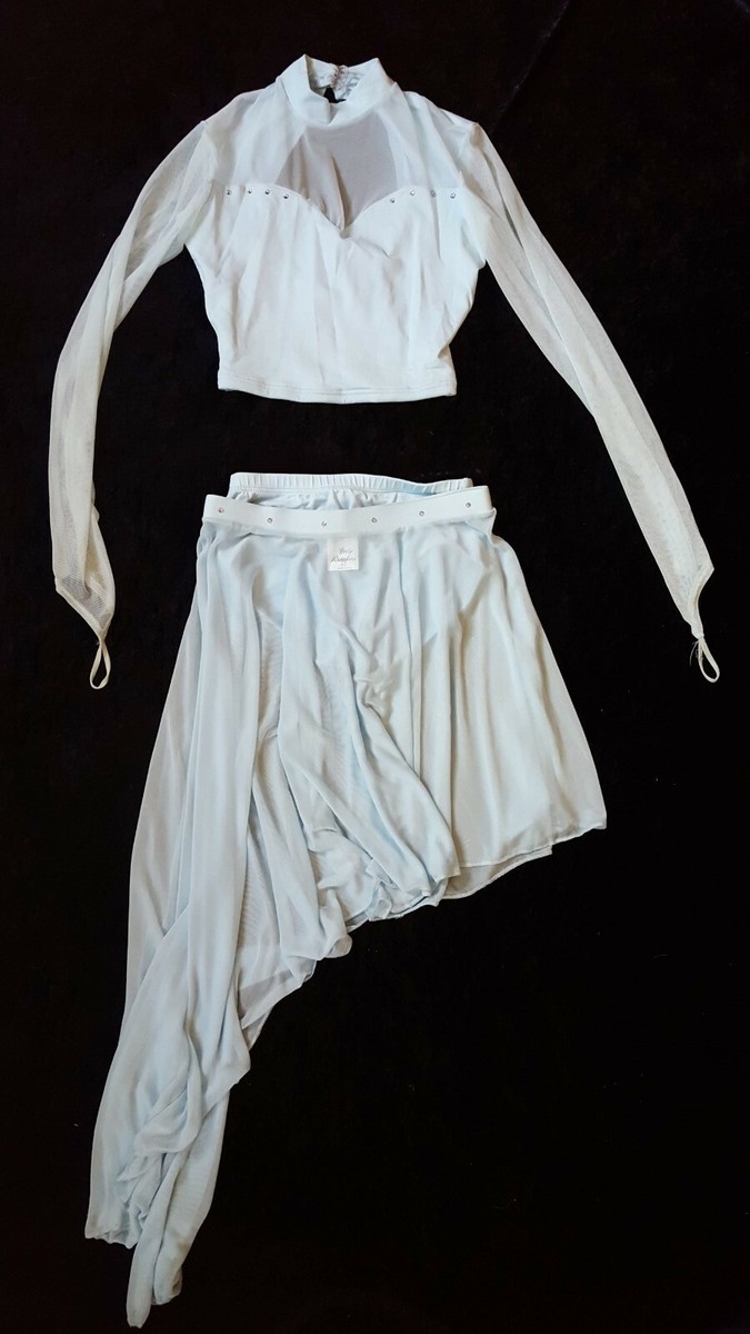Blue Lyrical Dance Costumes 2 Piece
