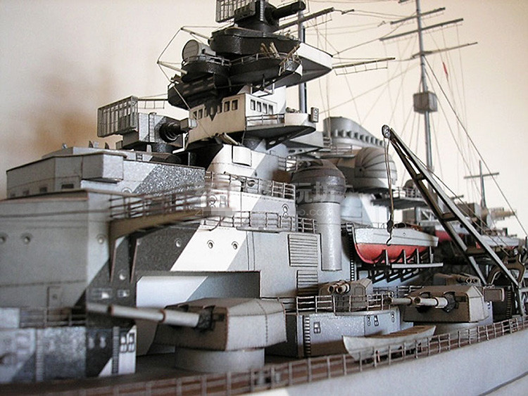 1:200 Scale Nazi German Battleship Bismarck DIY Handcraft Paper Model ...