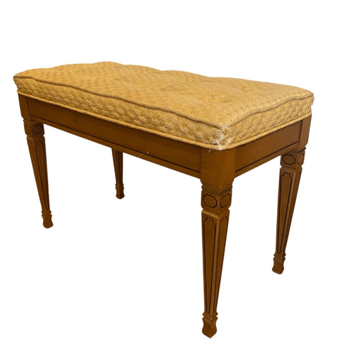 Vintage Piano Bench with Padded Seat Neoclassical Style | eBay