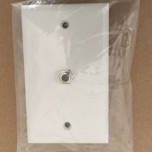 Wall Coax Cable Data Audio Video Media Coax Wall Plate White | eBay
