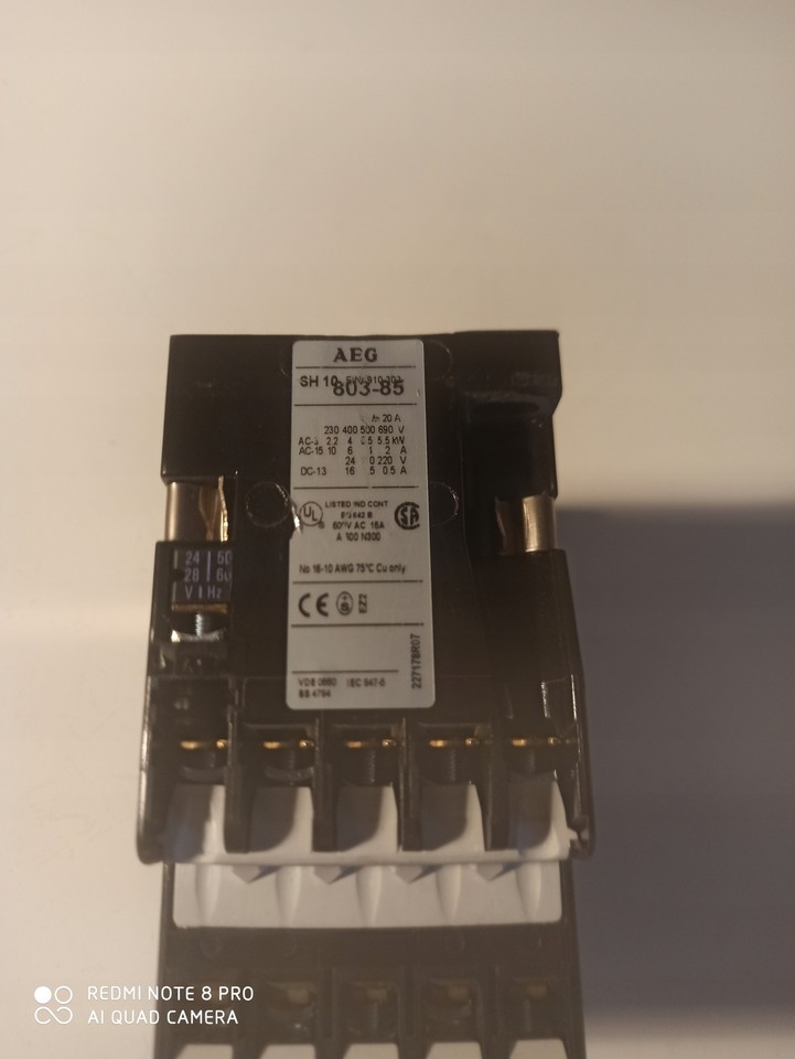 AEG CONTACTOR SH 10 55E 5NO 5NC 24V OR 230V /#Z E1LT 4223 | eBay
