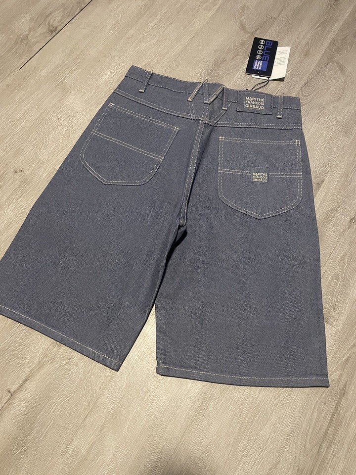 VTG Marithe Francois Girbaud Shorts Mens Kaki Denim Baggy Wide Leg ...