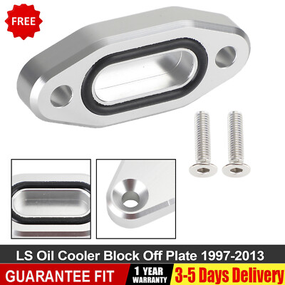 LS Oil Cooler Block Off Plate For LS1 LSX LS3 LS6 4.8L 5.3 5.7 1997 ...