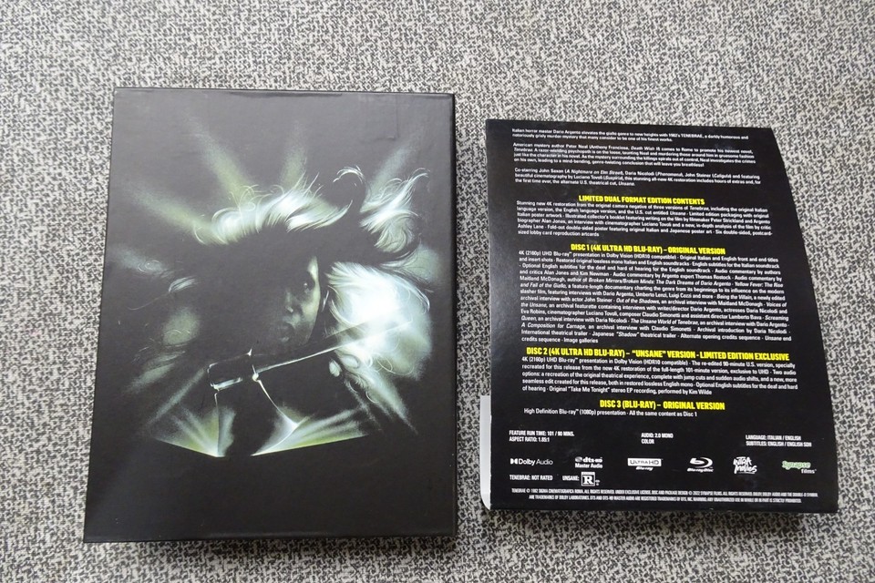 Dario Argento's Tenebrae Tenebre (1982) ~ 4K/UHD + Blu-ray Limited ...