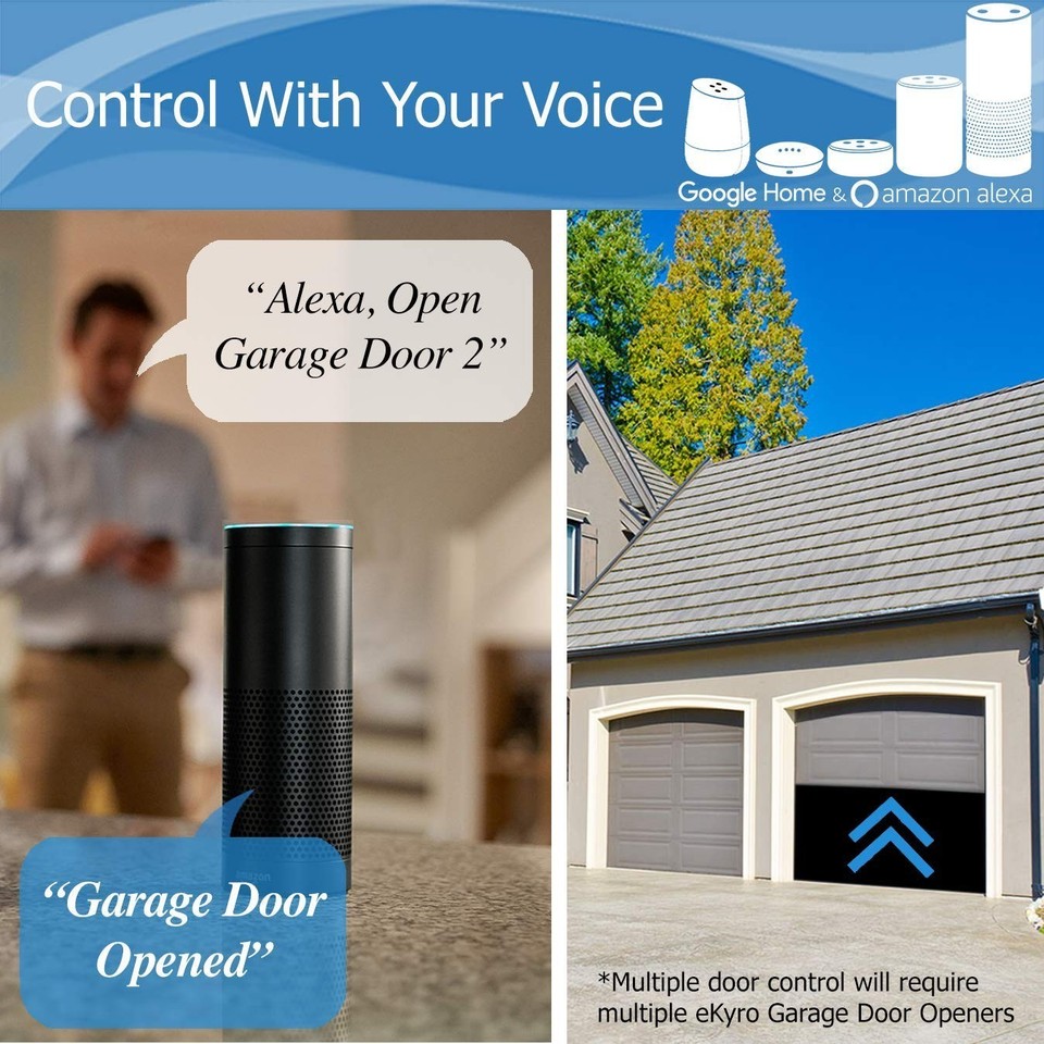 Smart Garage Door Opener - Universal WiFi Remote Controller Compatible ...